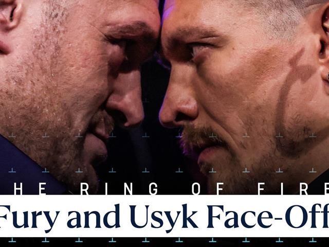 Things get heated as Tyson Fury and Oleksandr Usyk face off at 'Ring of ...