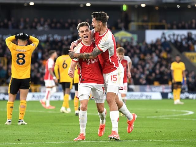 Wolves 0-2 Arsenal: Leandro Trossard and Martin Odegaard fire Mikel ...