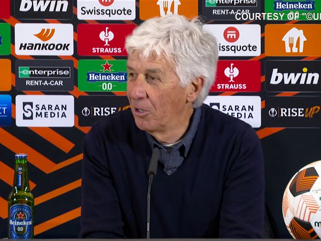 Atalanta coach Gian Piero Gasperini after winning Europa League against ...