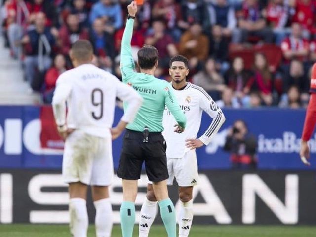 Jude Bellingham actions showed 'disrespect' in controversial red card ...
