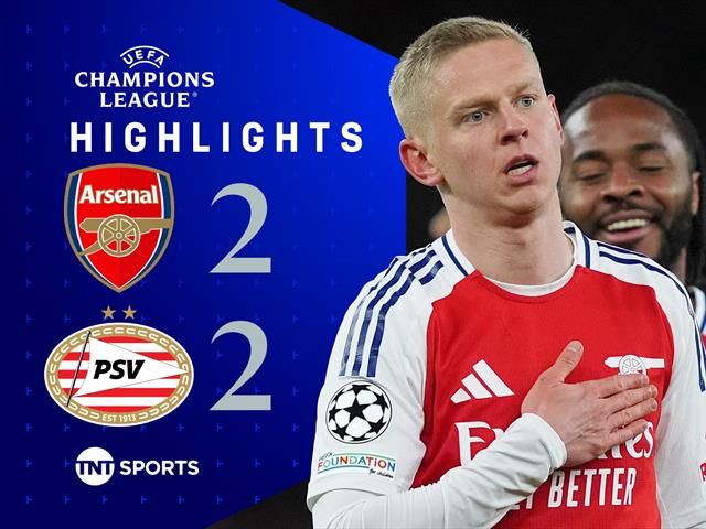 Arsenal 2-2 PSV (9-3 on agg): UEFA Champions League highlights as Gunners complete job ...