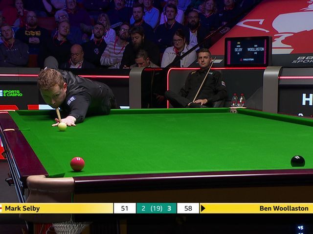 World Championship 2025: Ben Woollaston produces 'miracle clearance' against Mark Selby ...