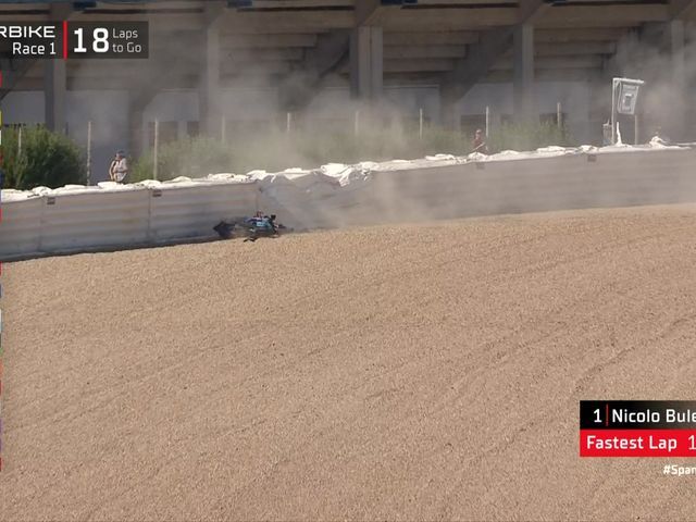 World SBK Spanish Round Race 1: Nasty crash for Jonathan Rea on final ...