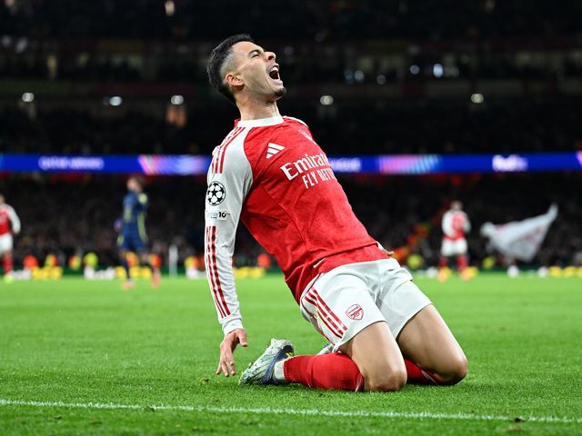 Gabriel Martinelli scores 'glorious goal' for Arsenal against Atletico ...
