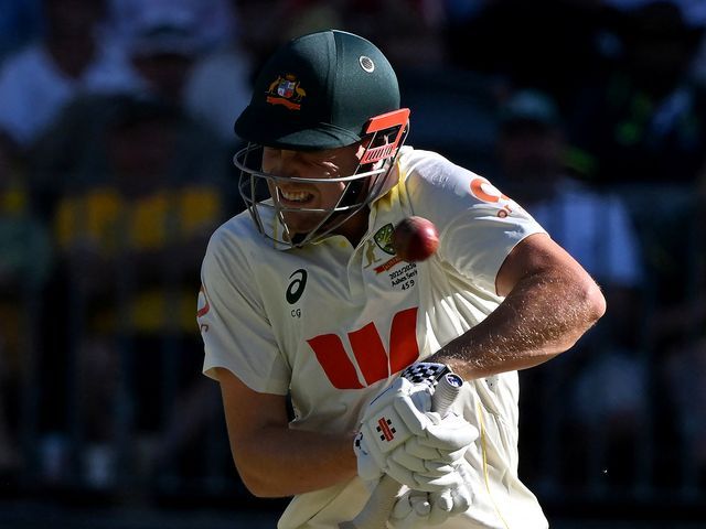 Watch: Hostile Mark Wood delivery clatters into Cameron Green's helmet ...