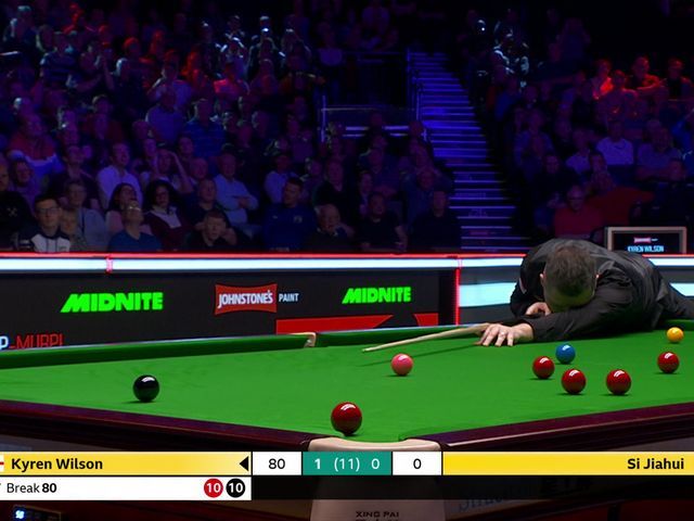 Kyren Wilson misses golden chance for 147 against Si Jiahui in Masters ...