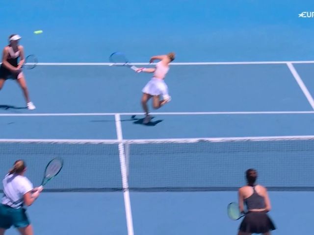 'Oooo, no!' - Watch as Jelena Ostapenko hits Laura Siegemund in the ...